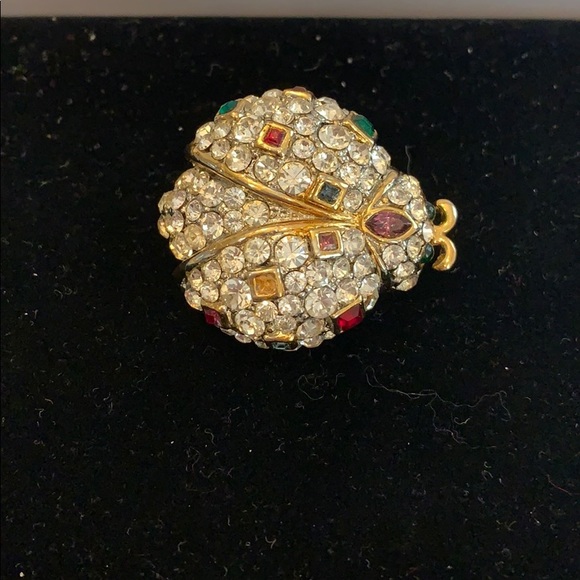 Vintage | Jewelry | Vintage Crystal Lady Bug Brooch | Poshmark